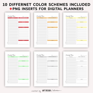 DAILY PLAN, Digital Planner Planner, Digital Download Budget Planner ...