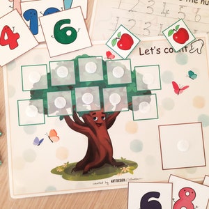 Let's Count 1 to 10 Activity Busy Book Printable Preschool Homeschool ...