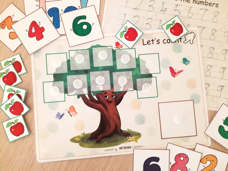 Let's Count 1 to 10 Activity Busy Book Printable Preschool - Etsy