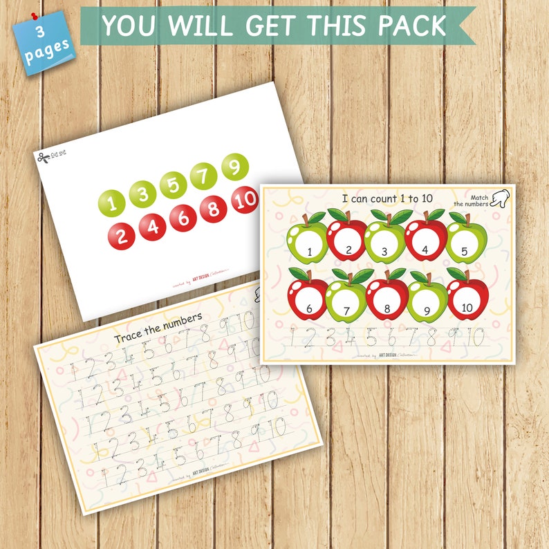 Count 1 to 10 Activity Busy Book Printable Preschool - Etsy