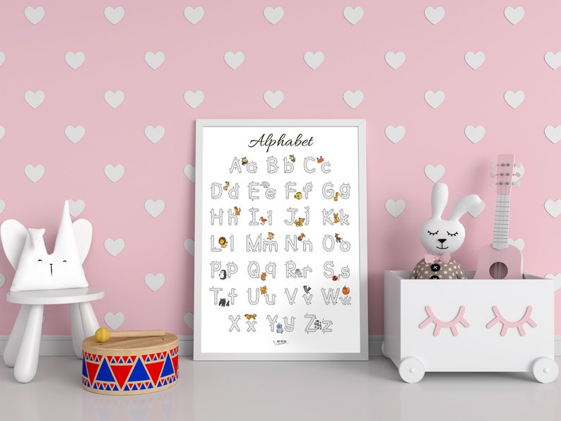 3 ALPHABET TRACING POSTERS 3 Montessori Poster Montessori - Etsy