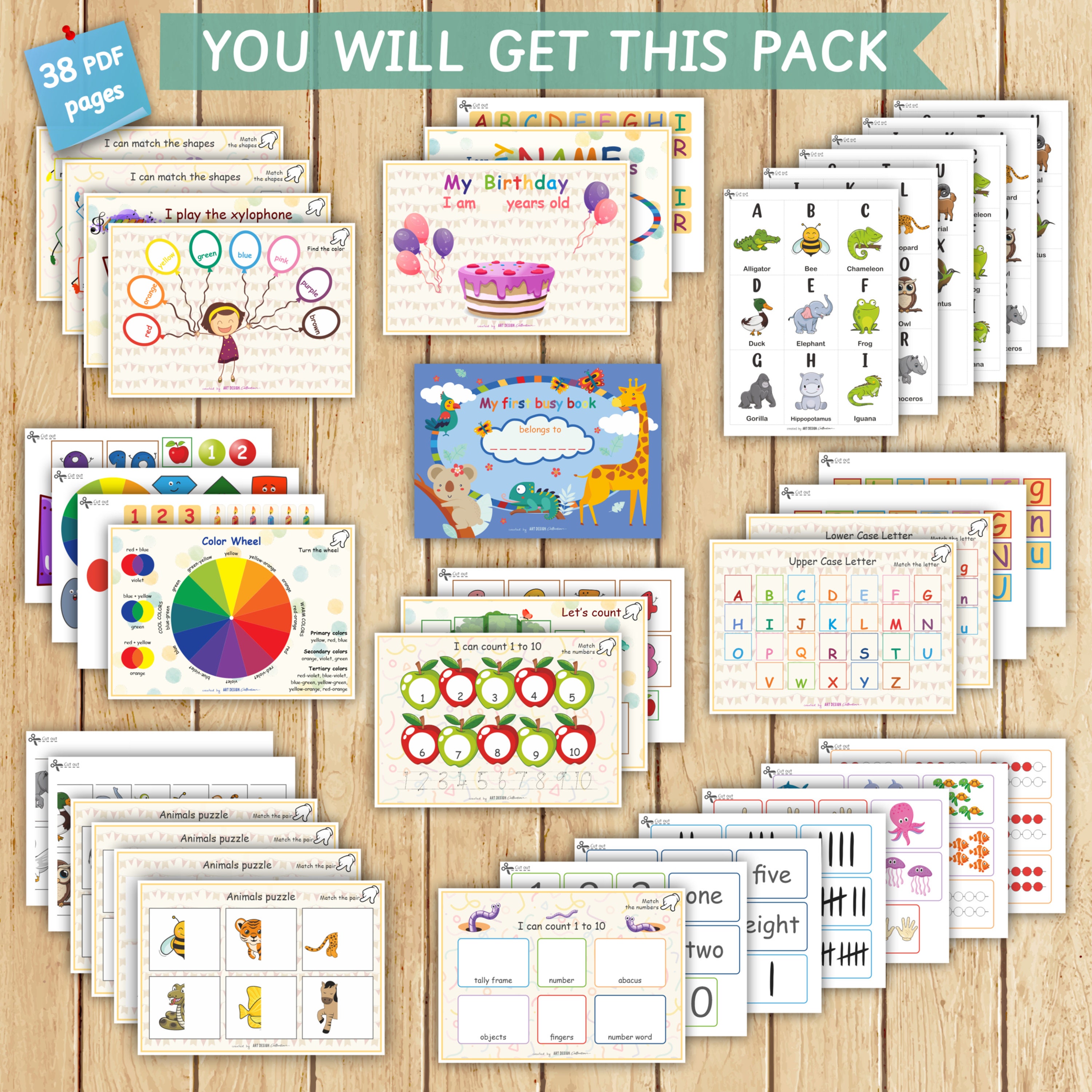 My First Busy Book Printable Preschool Activity Homeschool | Etsy UK