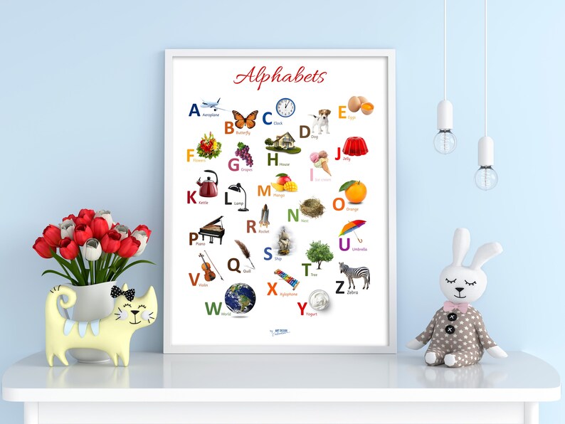 ALPHABETS POSTER Montessori Poster Montessori Educational | Etsy