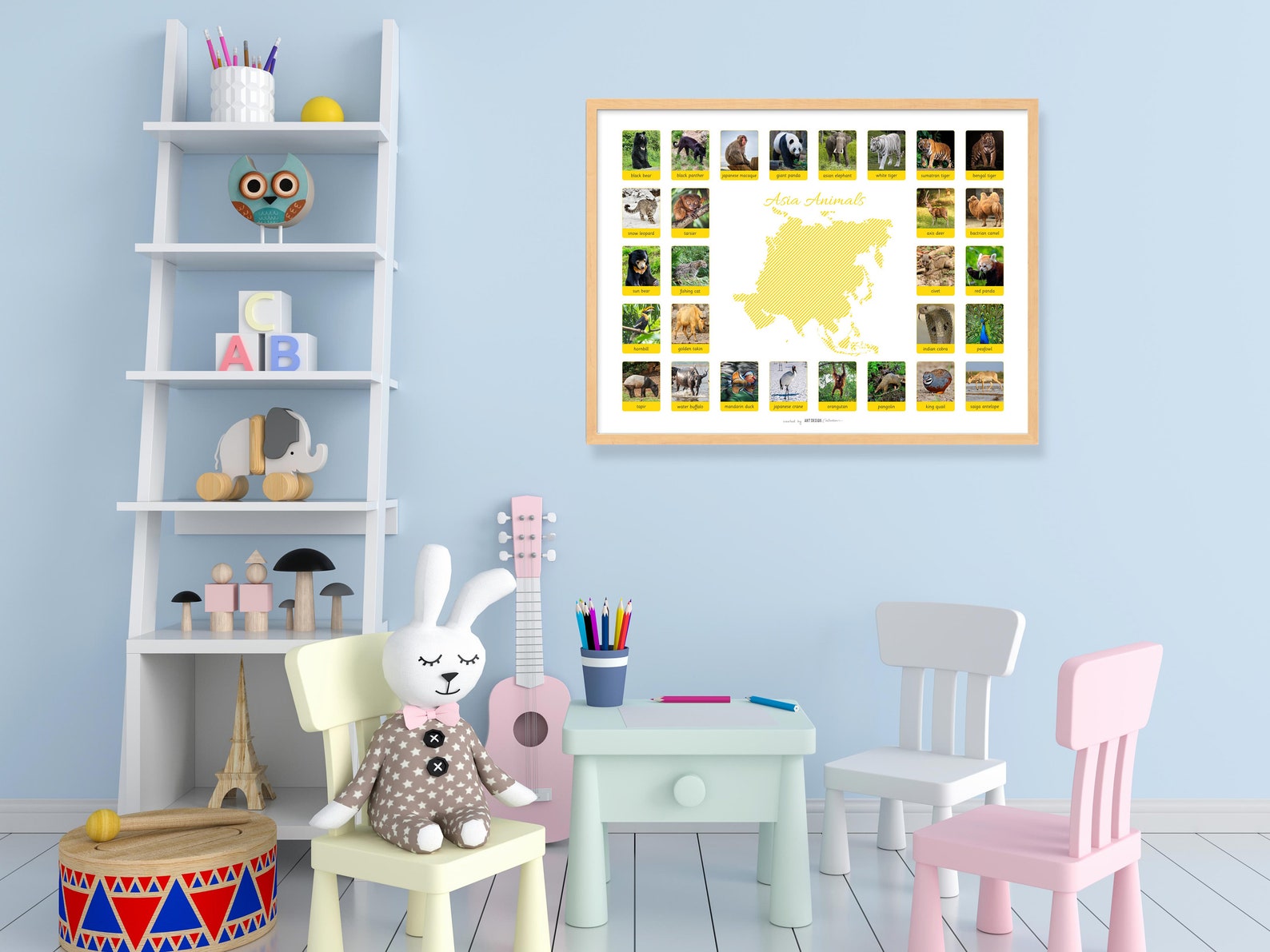 ASIA ANIMALS Poster Montessori Poster Montessori Educational ...