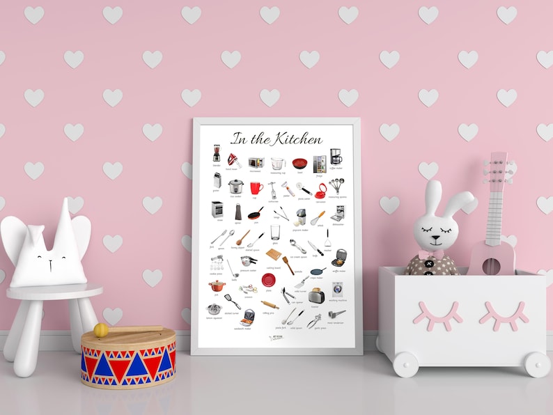In the KITCHEN POSTER Montessori Poster Montessori - Etsy