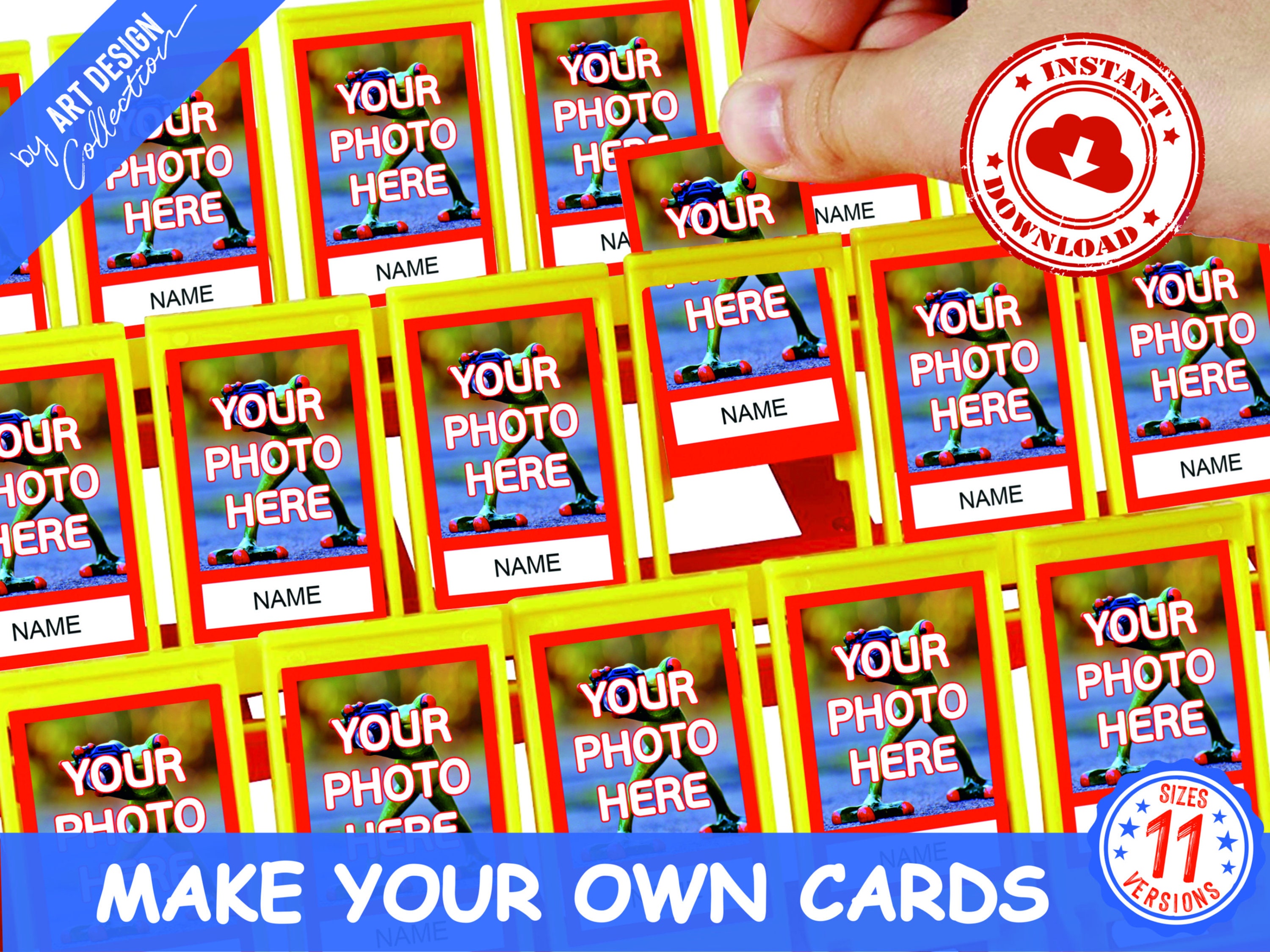 Make Your Own Cards • Custom Template Editable Insert Cards ...