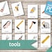 TOOLS • 40 Montessori Cards • Flash Cards Nomenclature Flashcards ...