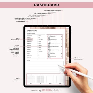 Digital RECIPE BOOK, Goodnotes Planner, iPad Planner Notability Planner ...