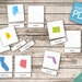 UNITED STATES MAPS 153 Editable Montessori Cards Flash Cards ...