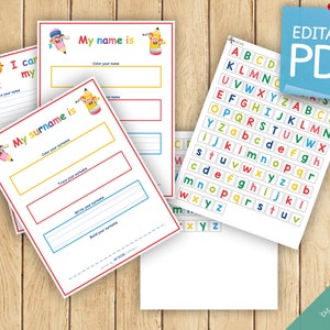 I Can Write My Name Editable Busy Book Preschool Activity Homeschool ...