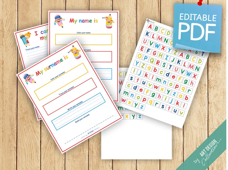 I Can Write My Name Editable Busy Book Preschool Activity - Etsy