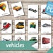 VEHICLES • 62 Montessori Cards • Flash Cards Nomenclature Flashcards ...