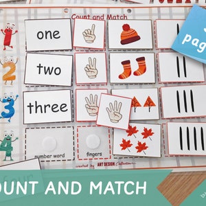 COUNT AND MATCH Busy Book Printable Preschool Activity - Etsy