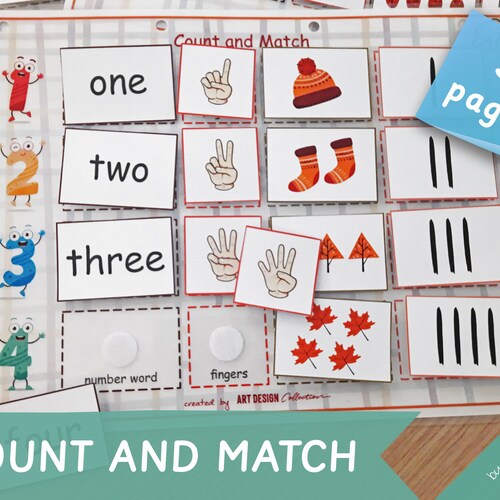 MATCH PRACTICE Busy Book Printable Preschool Activity - Etsy