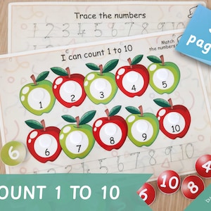 Count 1 to 10 Activity Busy Book Printable Preschool Homeschool ...