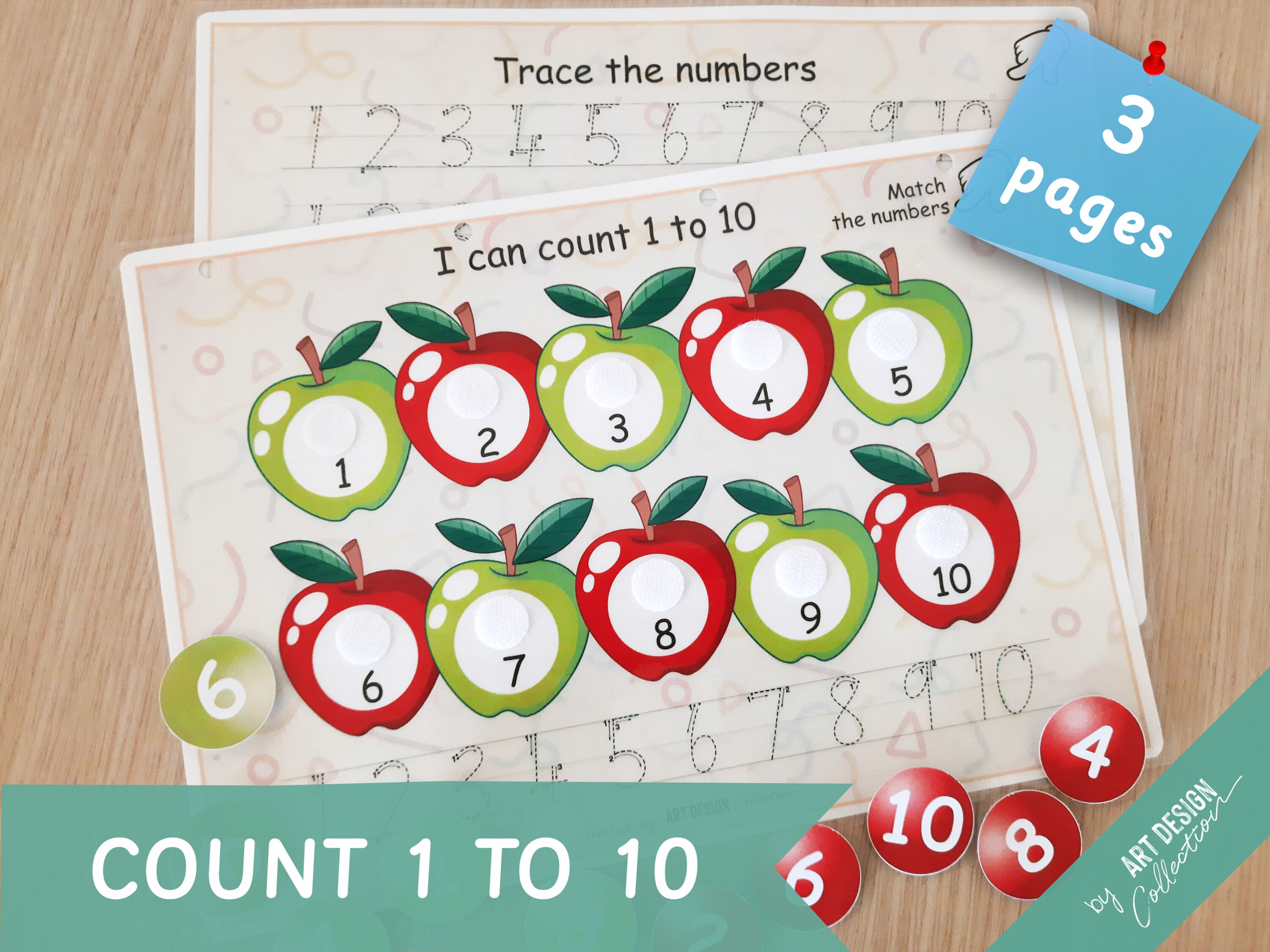 Count 1 to 10 Activity Busy Book Printable Preschool Homeschool ...