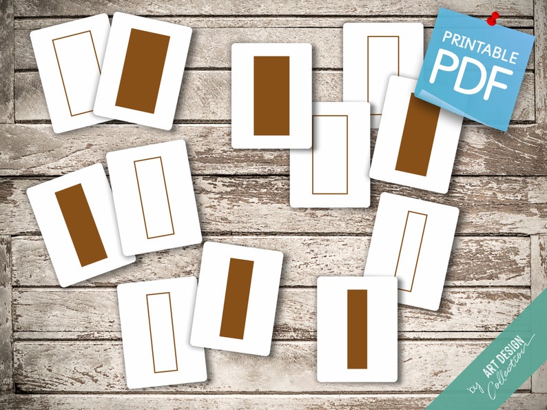 BROWN STAIRS Control Charts 40 Montessori Cards Flash | Etsy