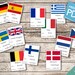 EUROPE FLAGS 57 Montessori Cards Flash Cards Nomenclature Flashcards ...