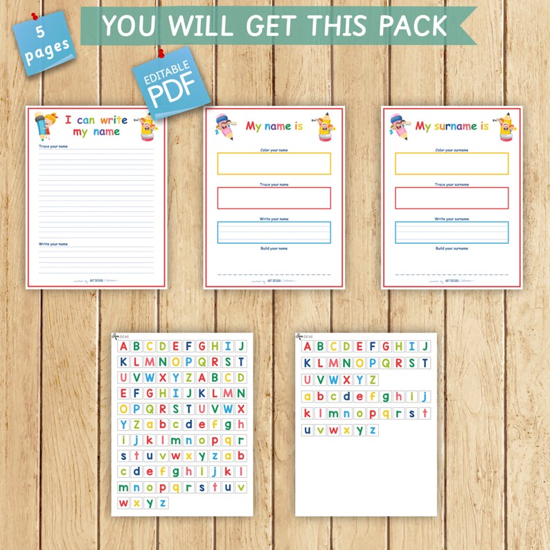 I Can Write My Name Editable Busy Book Preschool Activity - Etsy