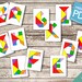 TANGRAM ALPHABET 104 Montessori Cards Flash Cards Nomenclature ...