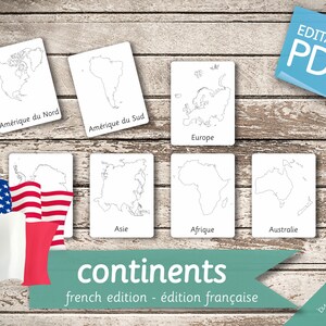 CONTINENTS of the WORLD French Edition • 8+8+8 French and English ...