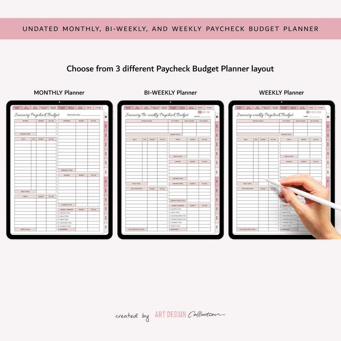 Digital BUDGET Planner, Goodnotes Digital Planner Digital Finance ...