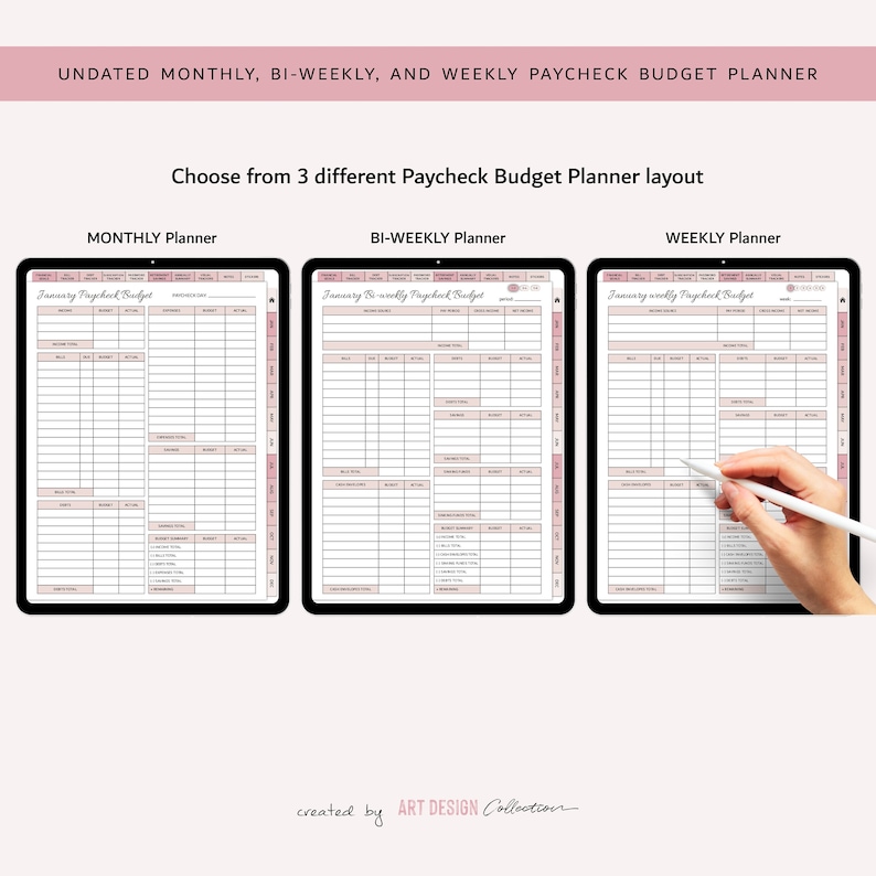 Digital BUDGET Planner Goodnotes Digital Planner Digital - Etsy