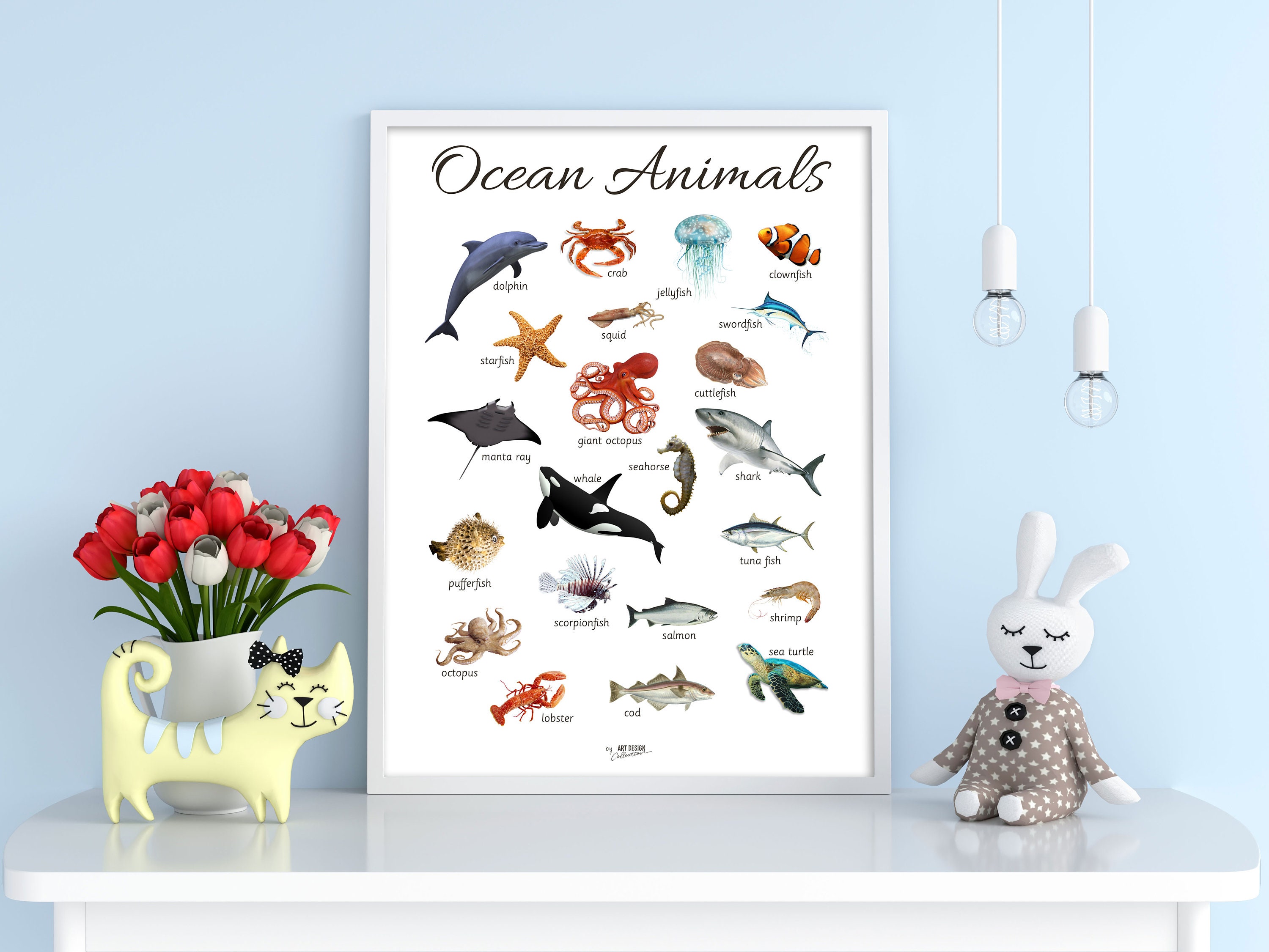 OCEAN ANIMALS POSTER Montessori Poster Montessori - Etsy Australia