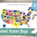 UNITED STATES FLAGS 53 Editable Montessori Cards Flash Cards ...