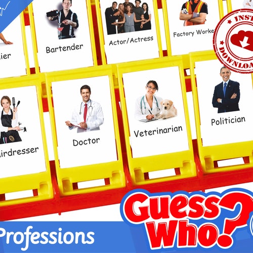 Ocean Life Printable Guess Who Insert Cards - Etsy