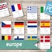 EUROPE FLAGS • 57 Montessori Cards • Flash Cards Nomenclature ...