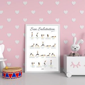 SUN SALUTATION POSTER (yoga Poses Part 3) • Montessori Poster ...