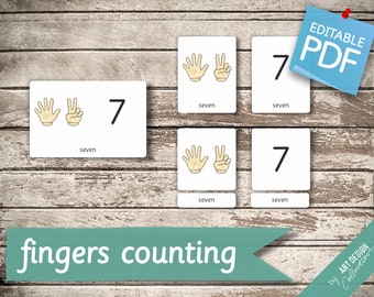 Counting Flash Cards | Etsy