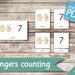 FINGERS COUNTING 39 Montessori Cards Flash Cards | Etsy