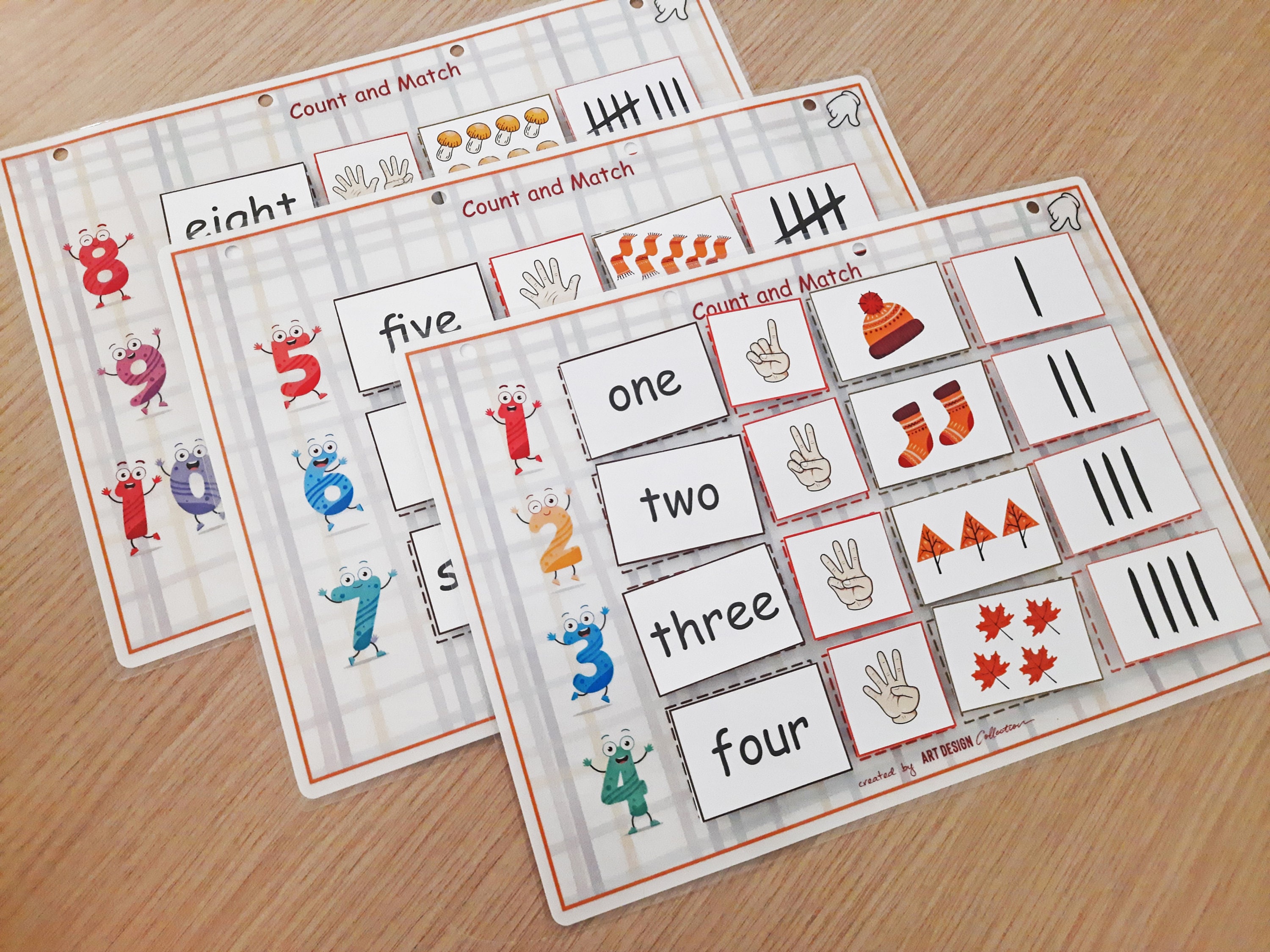 COUNT AND MATCH Busy Book Printable Preschool Activity | Etsy UK