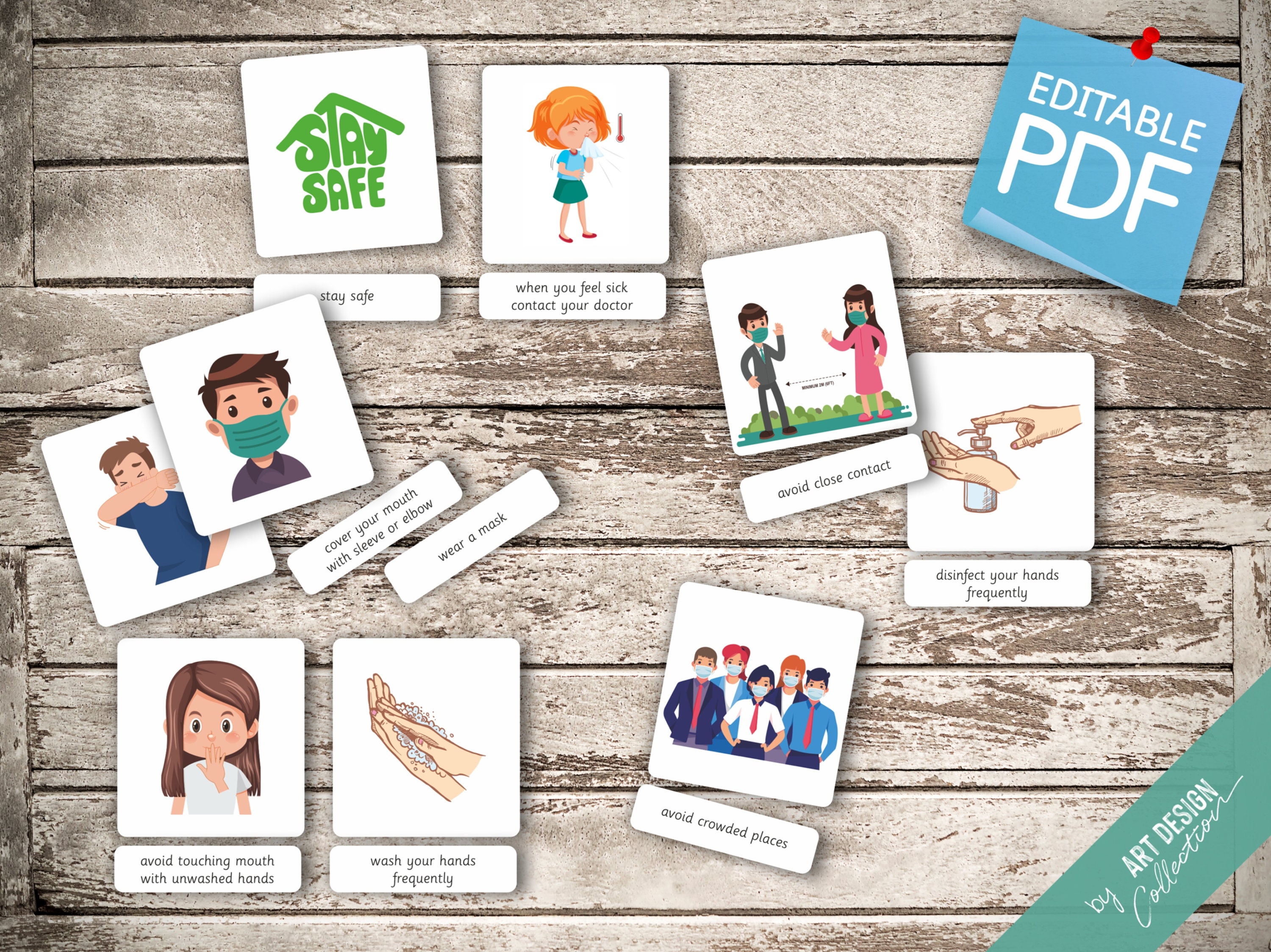 PERSONAL HYGIENE 18 Montessori Cards Flash Cards - Etsy