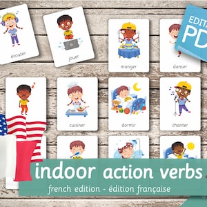 INDOOR ACTION VERBS Multilingual Edition 20 English, French, German ...