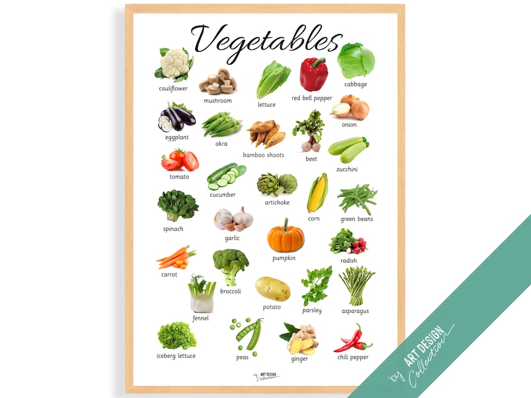 VEGETABLES POSTER • Montessori Poster • Montessori Educational ...