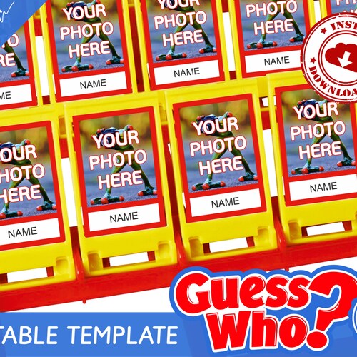 Ocean Life Printable Guess Who Insert Cards - Etsy