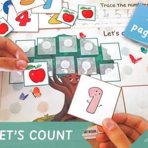 Let's Count 1 to 10 Activity Busy Book Printable Preschool Homeschool ...