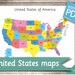 UNITED STATES MAPS • 153 Editable Montessori Cards • Flash Cards ...