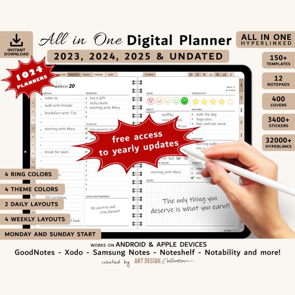 Digital Planner One Note - Etsy