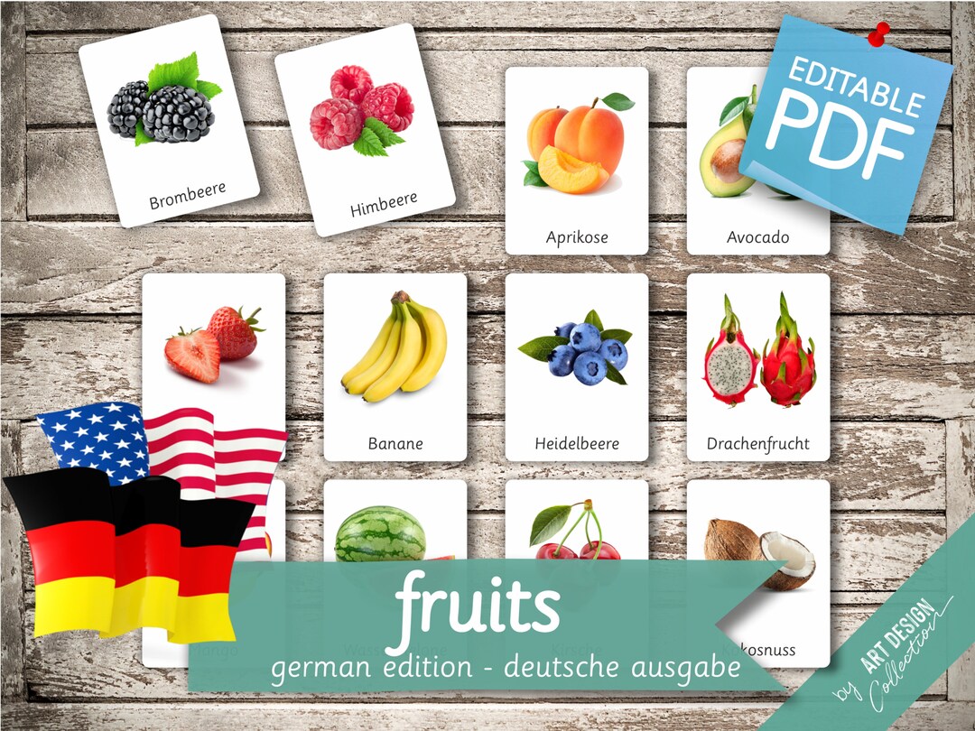 FRUITS GERMAN Edition (real Pictures) • 50 German and 50 English ...
