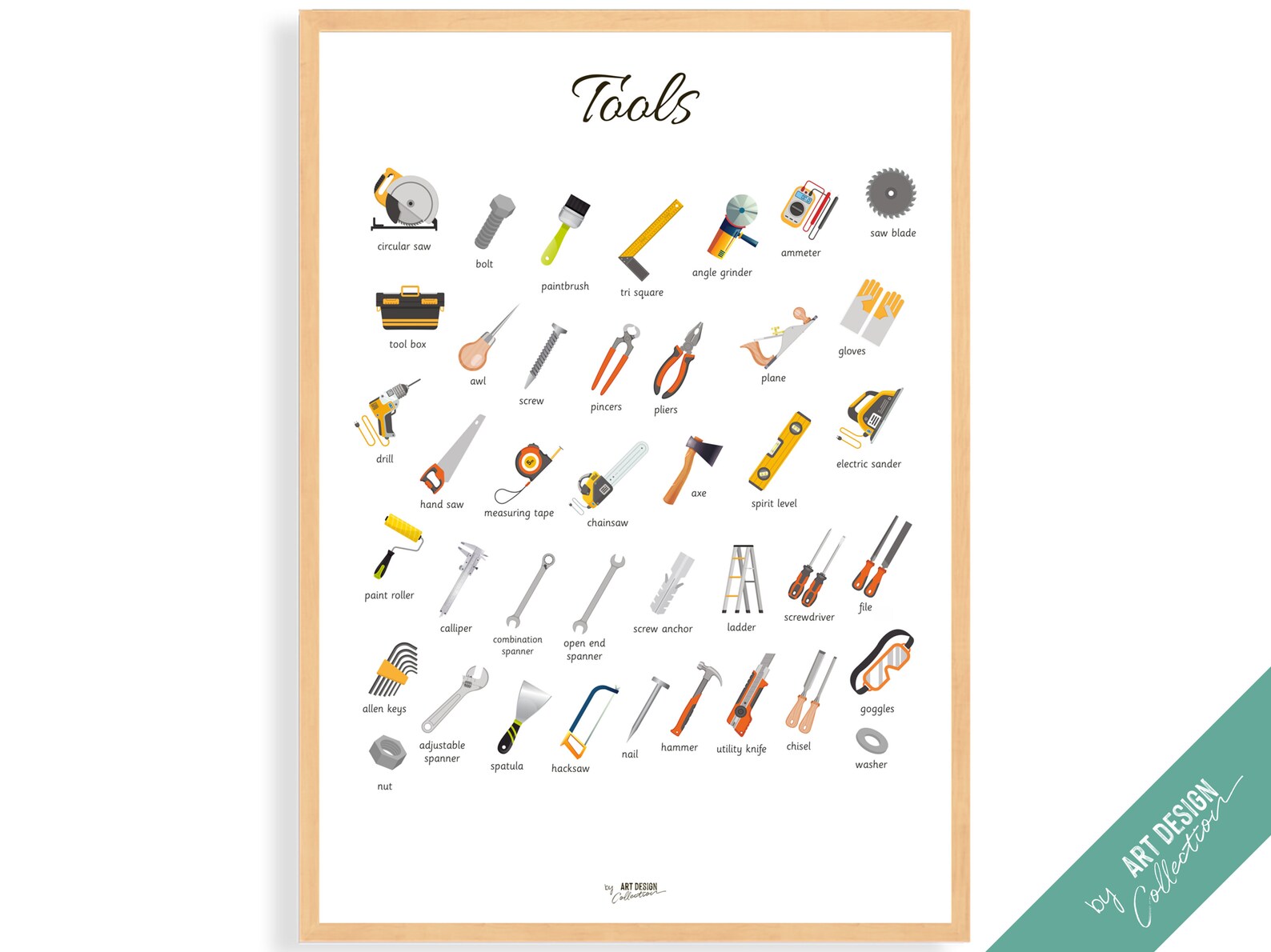TOOLS POSTER Montessori Poster Montessori Educational - Etsy