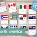BUNDLE NORTH AMERICA flags, Maps 83 Montessori Cards Flash Cards ...