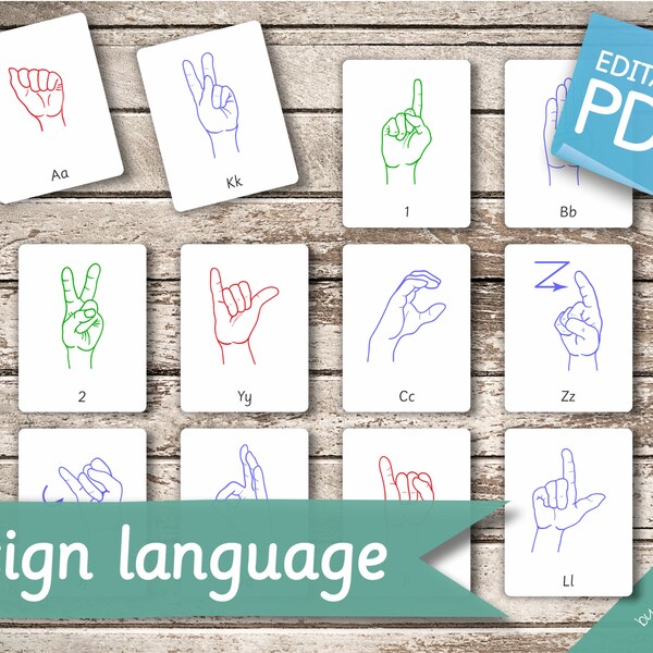 Sign Language Card - Etsy