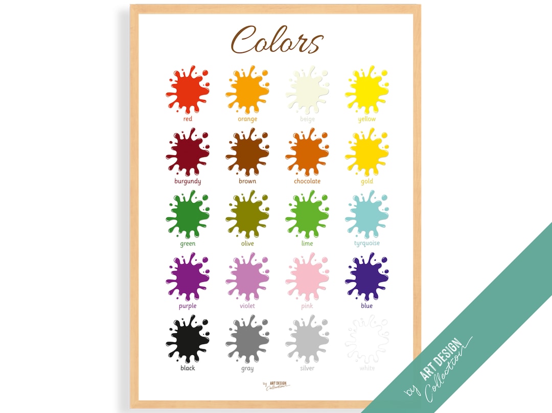 COLORS POSTER • Montessori Poster • Montessori Educational ...