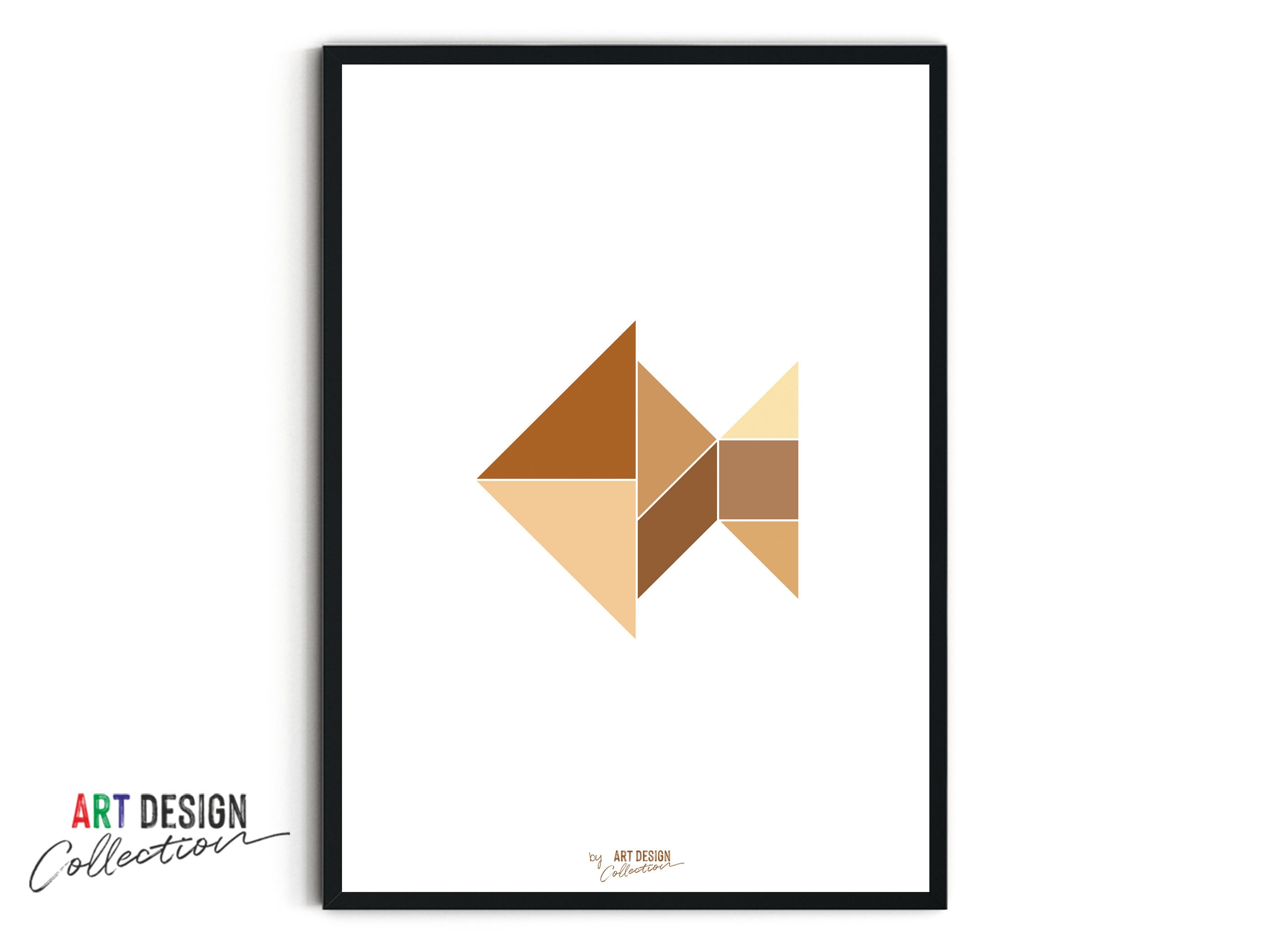 Fish Tangram Abstract Wall Art Printable Wall Art Decor - Etsy