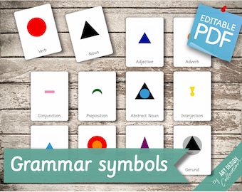 COLORS 20 Editable Montessori Cards Flash Cards Nomenclature Flashcards ...