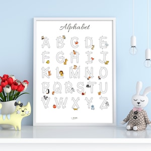3 ALPHABET TRACING POSTERS • 3 Montessori Poster • Montessori ...